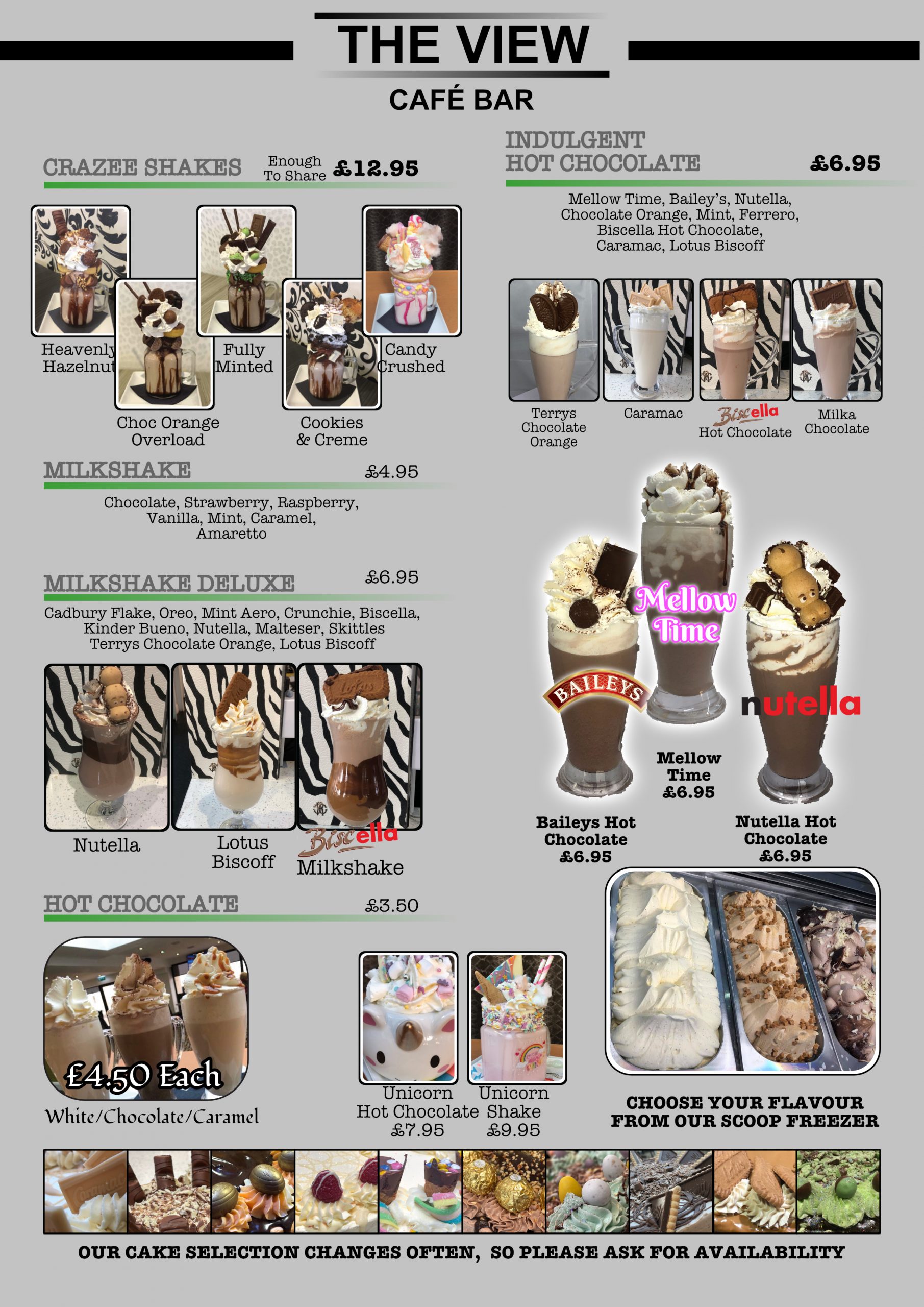 Menus – The View Cafe Bar