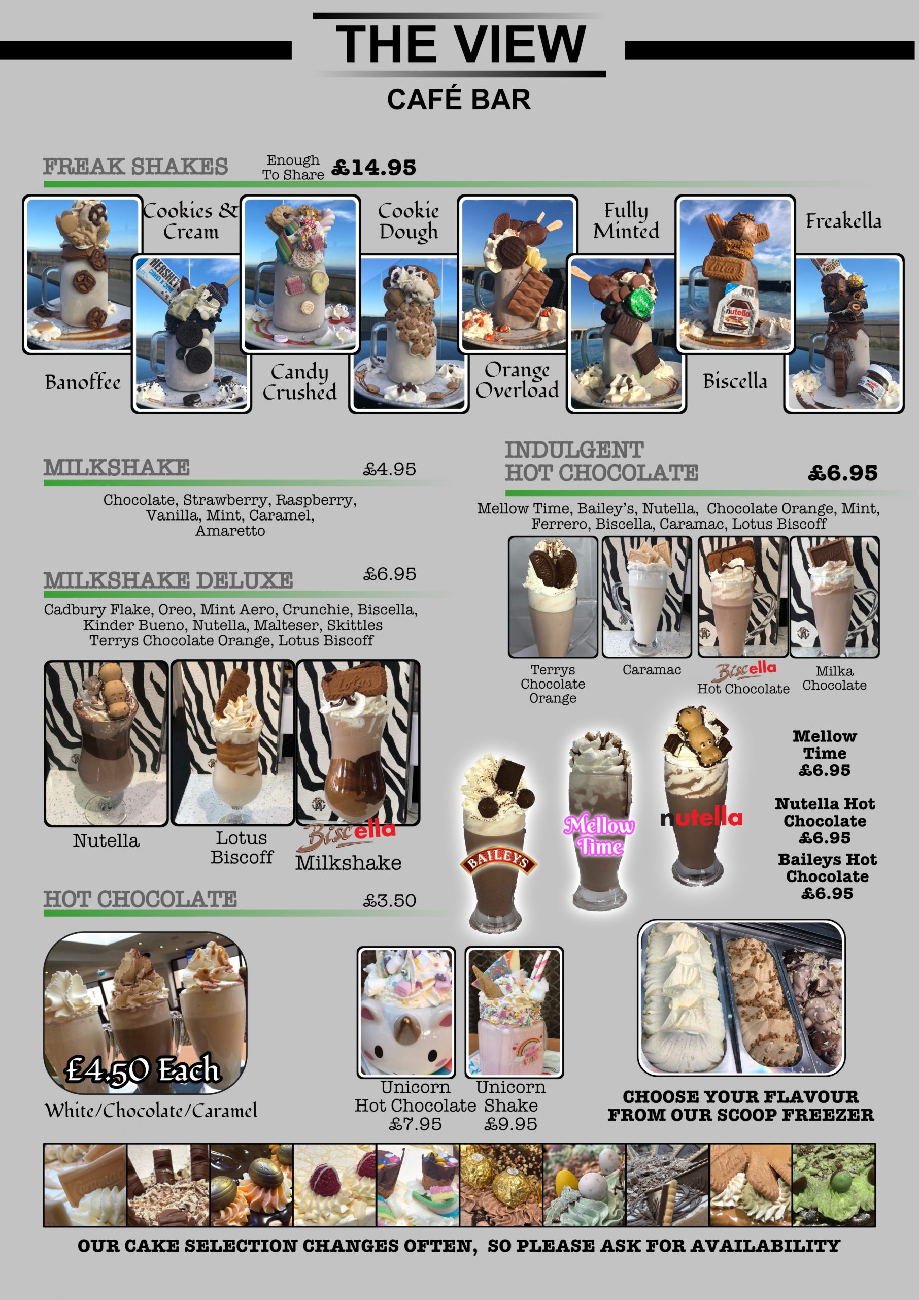 Drinks menu – The View Cafe Bar