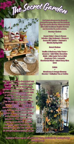 Secret Garden Afternoon Tea – The View Cafe Bar